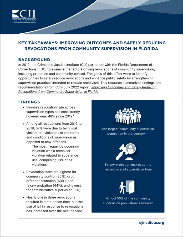 Key Takeaways: Improving Outcomes and Safely Reducing Revocations from ...